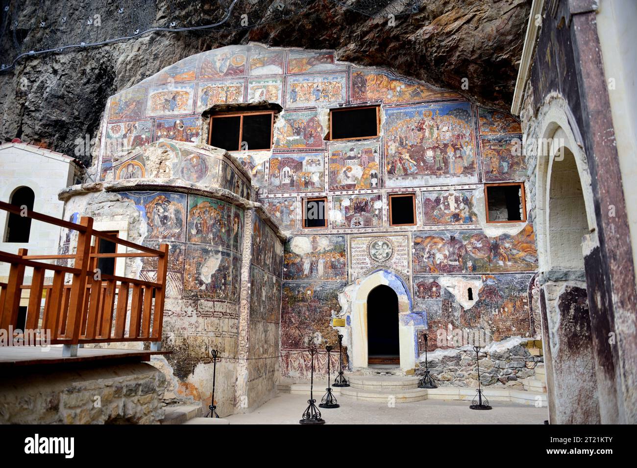 The Orthodox monastery of Sumela, built on a cliff overlooking the ...