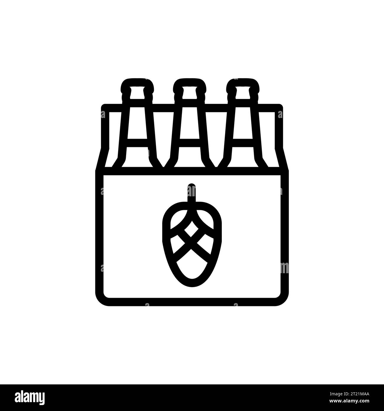 Beer in packaging black line icon. Pictogram for web page, mobile app ...
