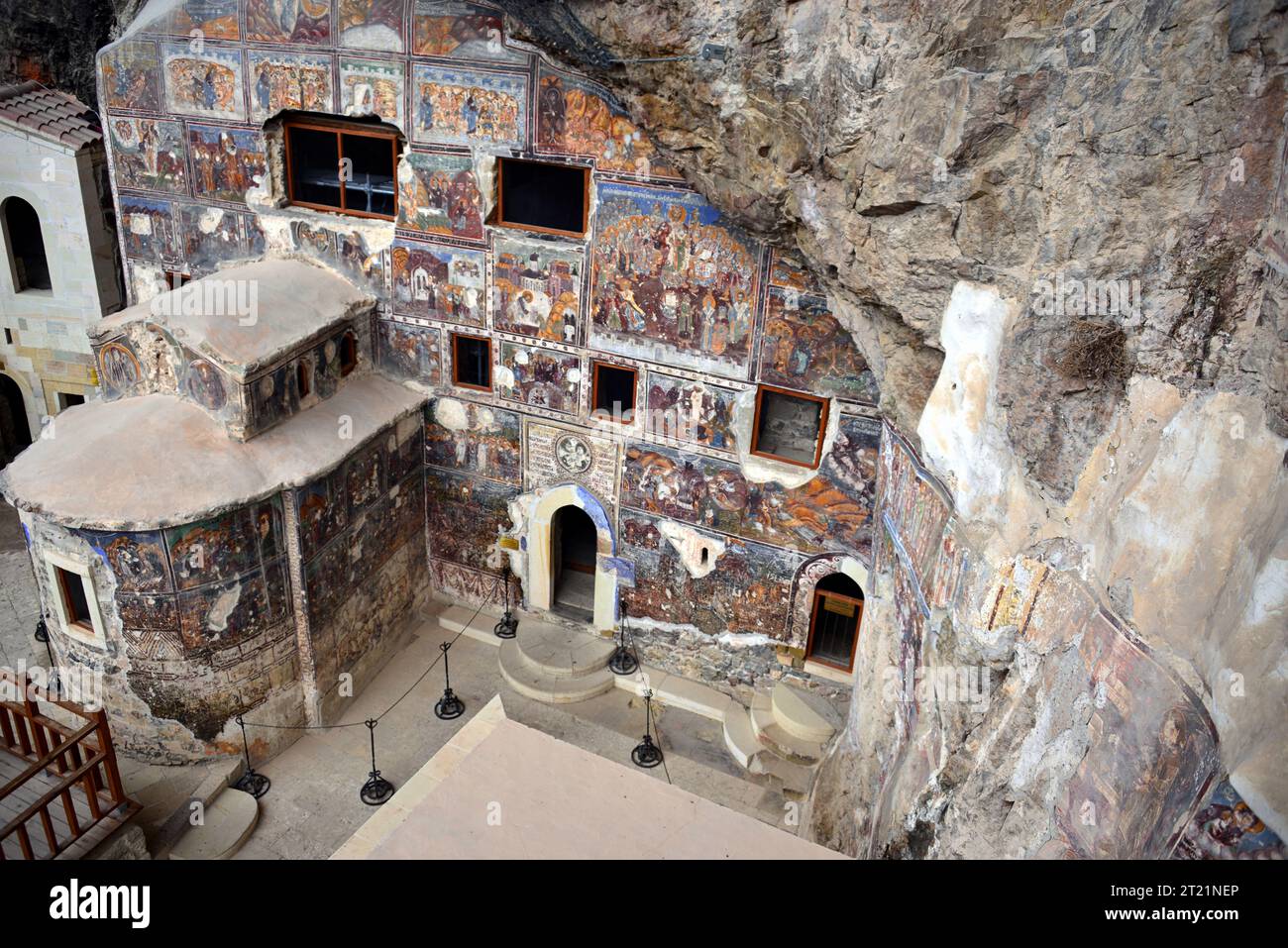 The Orthodox monastery of Sumela, built on a cliff overlooking the ...