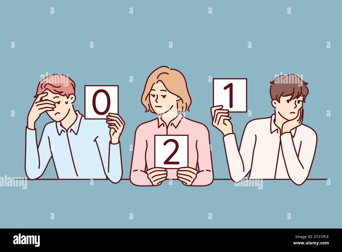 Unhappy job interview Stock Vector Images - Alamy