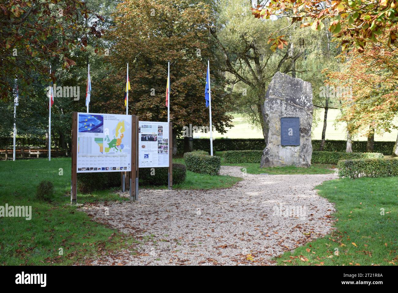 EU flags hanging down without wind Stock Photo - Alamy