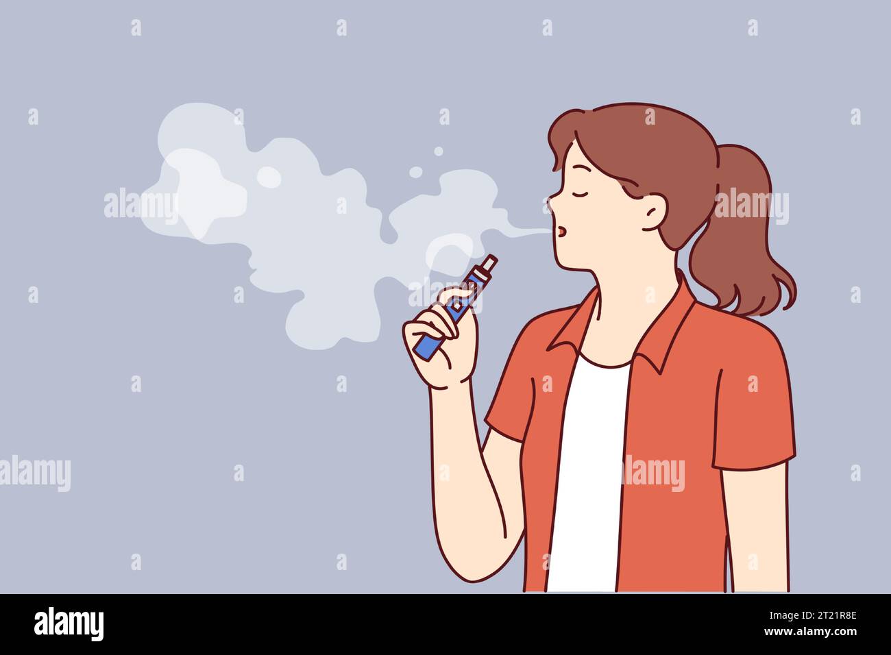 Girl smoking cigar Stock Vector Images - Alamy