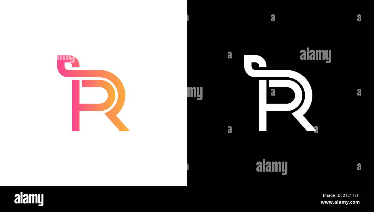 PR RP Logo, RP PR Monogram, Initial PR RP Logo, Letter RP PR Logo, Icon ...