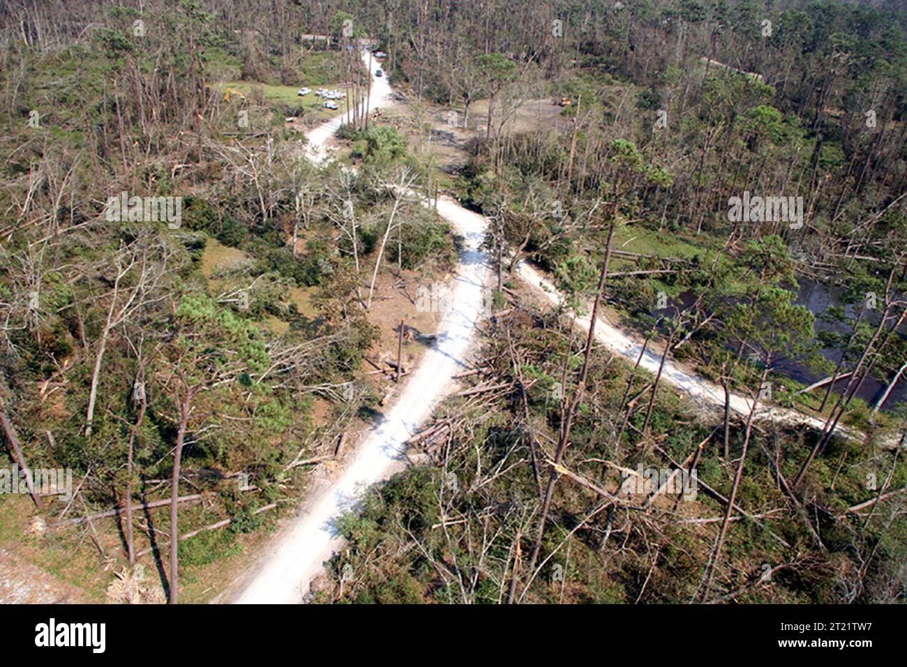 Aerial comparison of Big Branch Marsh National Wildlife Refuge in ...