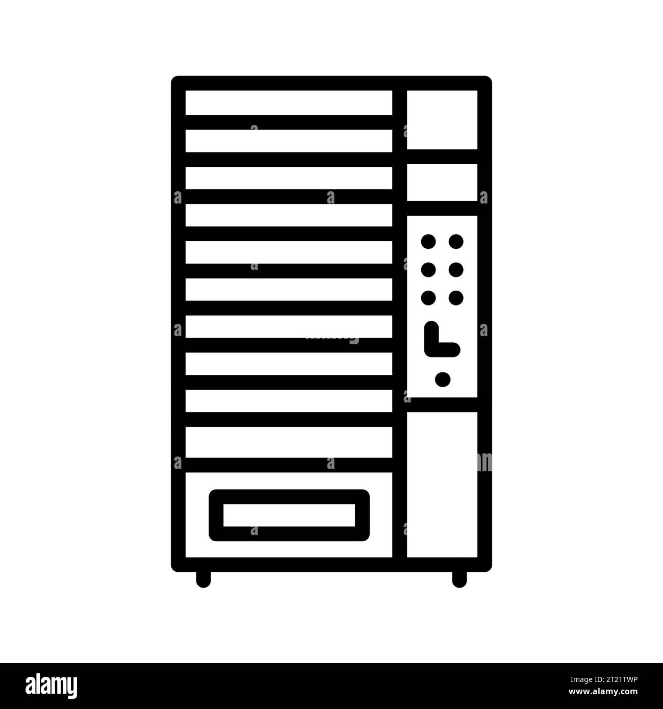 Water machine in black line icon. Self service machine. Pictogram for ...