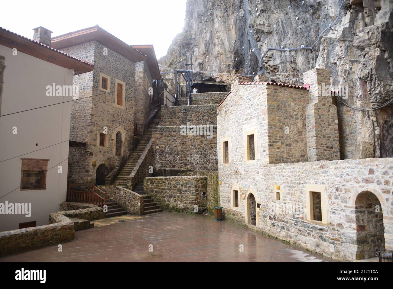 The Orthodox monastery of Sumela, built on a cliff overlooking the ...