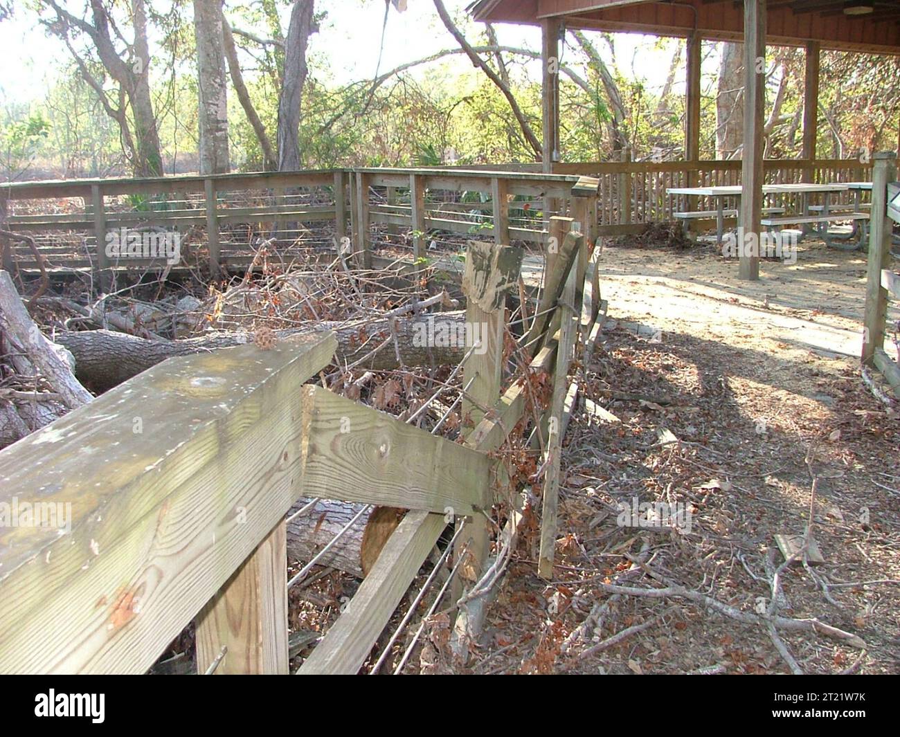 Hurricane Katrina damage to Ridge Trail. Subjects: Buildings ...