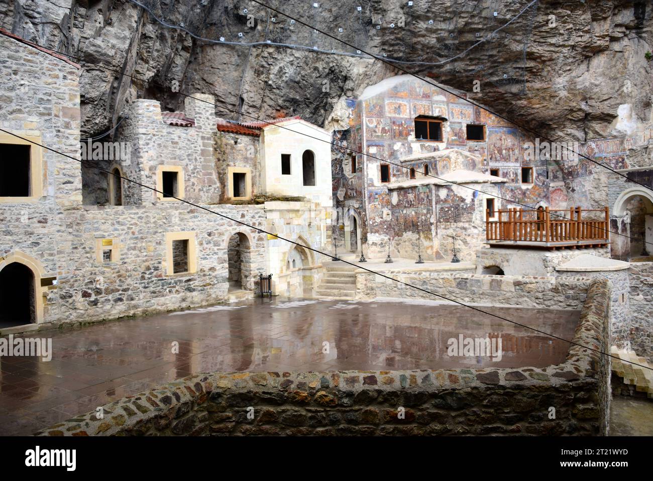 The Orthodox monastery of Sumela, built on a cliff overlooking the ...