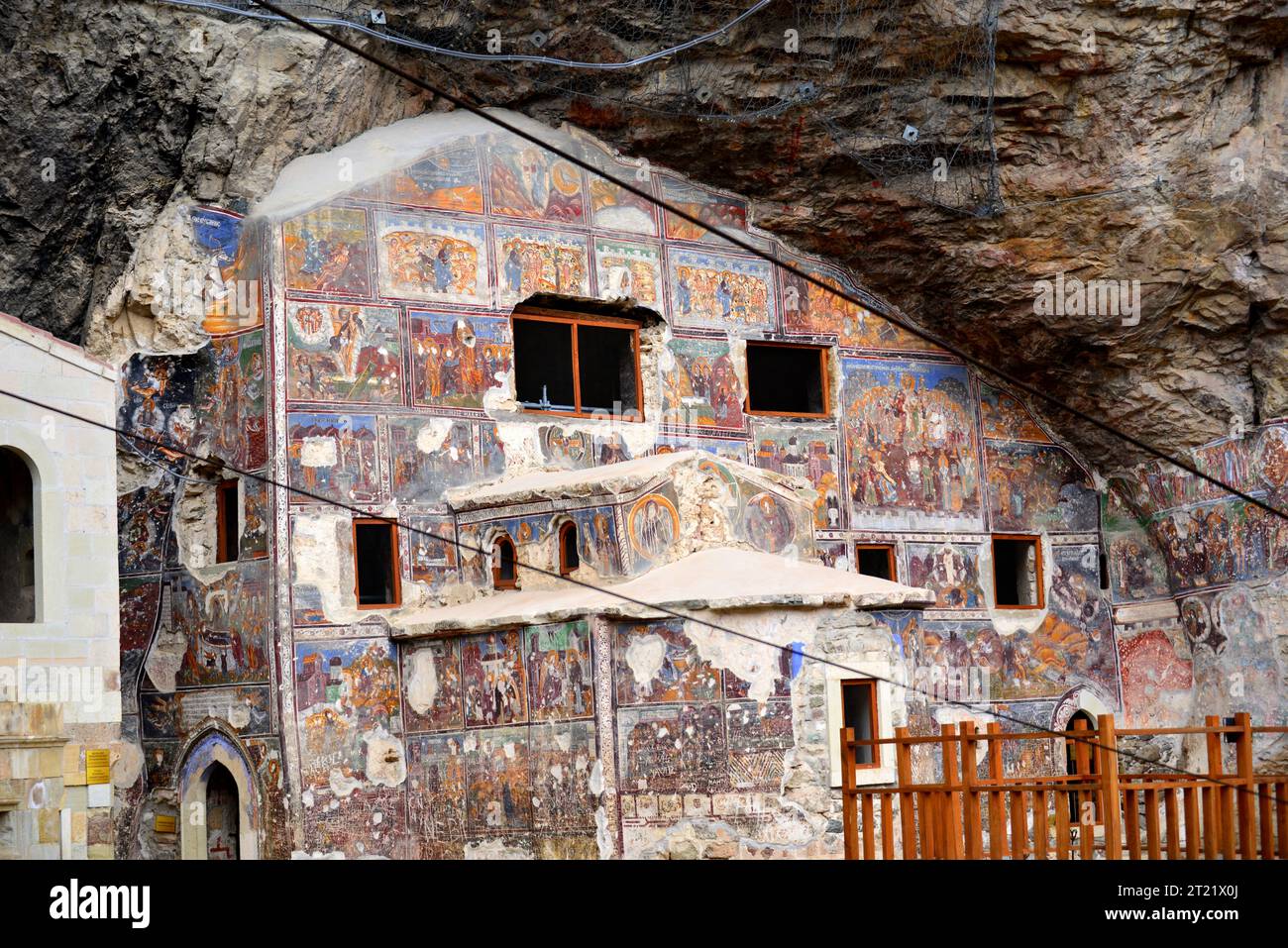 The Orthodox monastery of Sumela, built on a cliff overlooking the ...