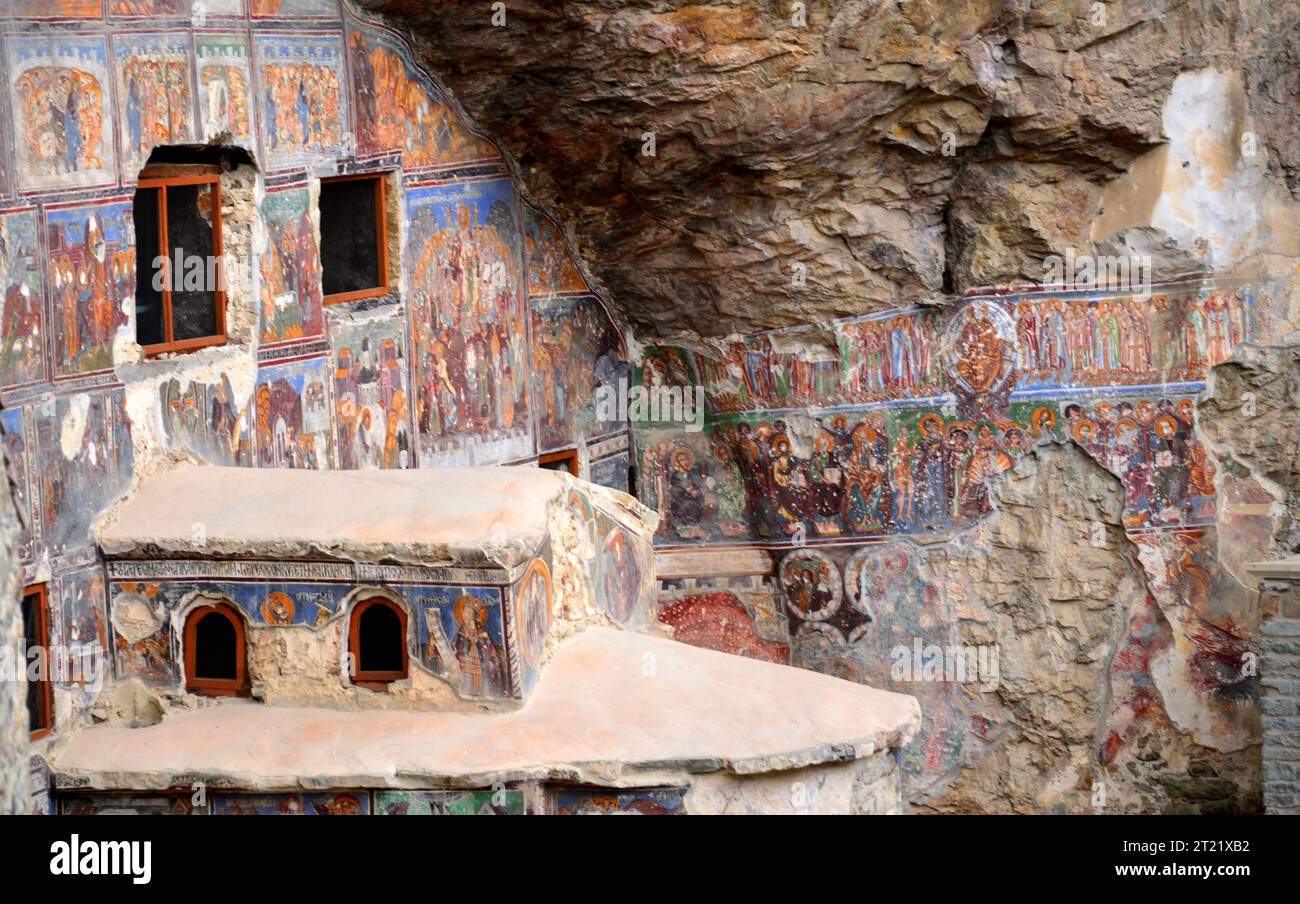 The Orthodox monastery of Sumela, built on a cliff overlooking the ...