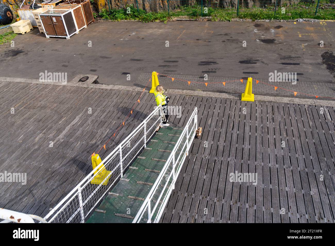 Stykkisholmur, Iceland - July 2, 2023: Boarding and loading dock point ...