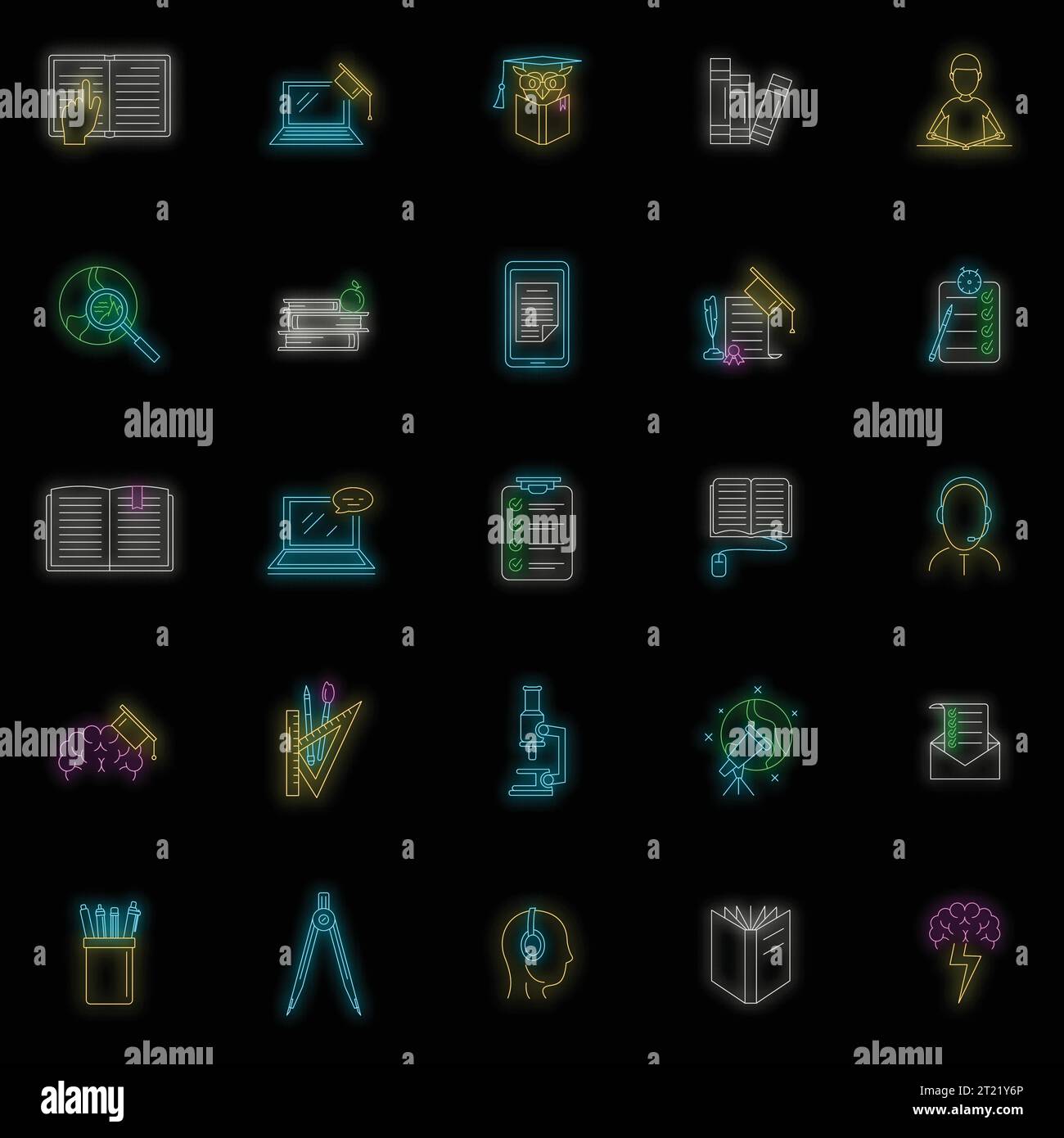 Homework study school icons set. Outline illustration of 25 homework study school vector icons ...