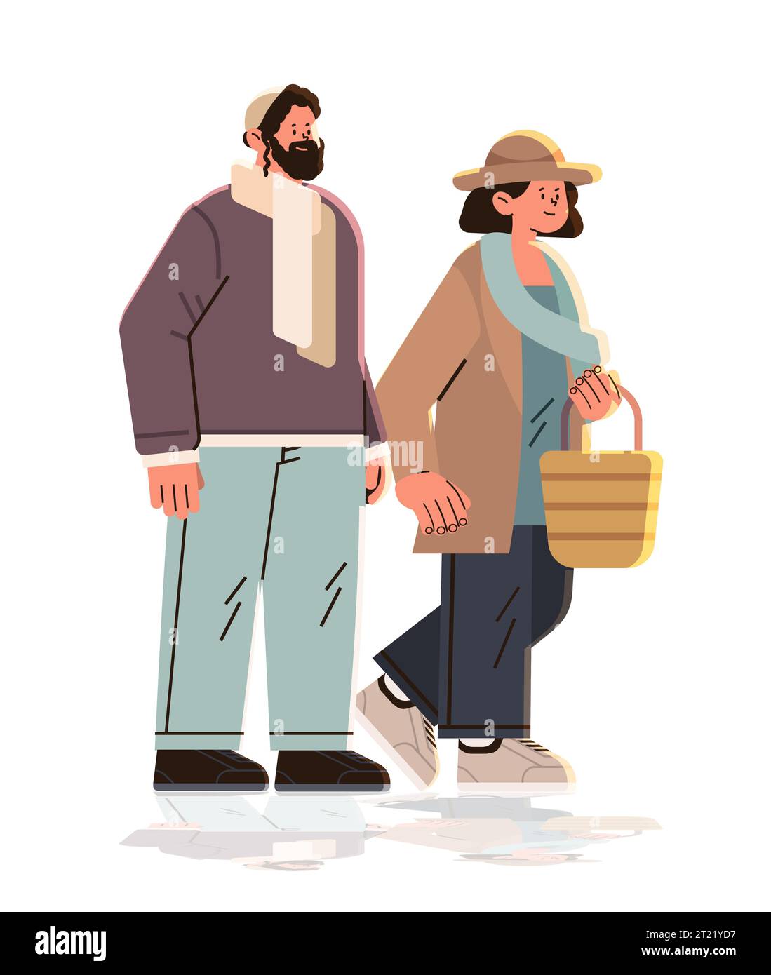jewish man woman couple in traditional clothes israel people standing ...