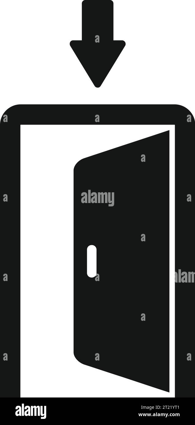 Exit door icon simple vector. Alarm person. Case person Stock Vector ...