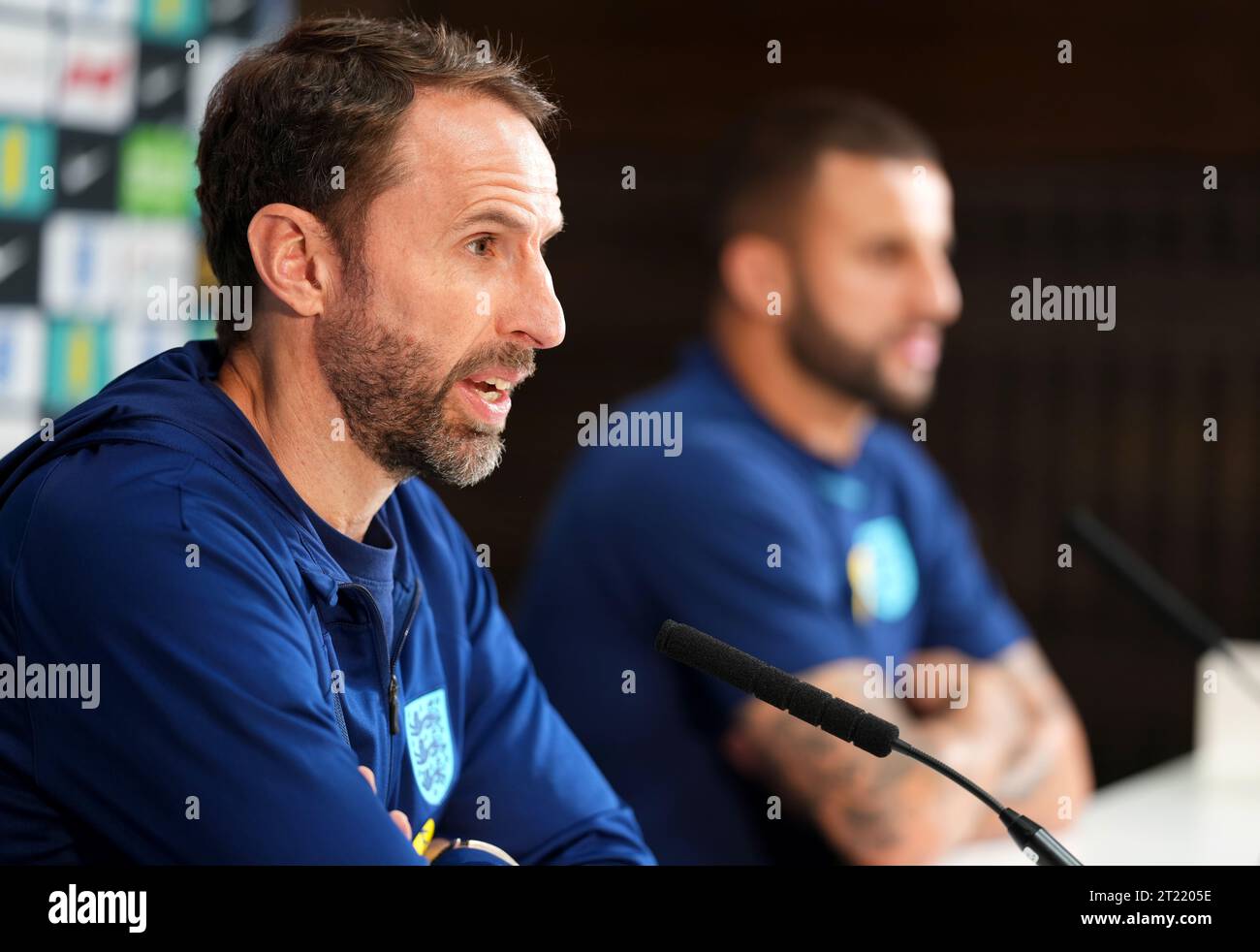 England manager Gareth Southgate during a press conference at Hotspur ...