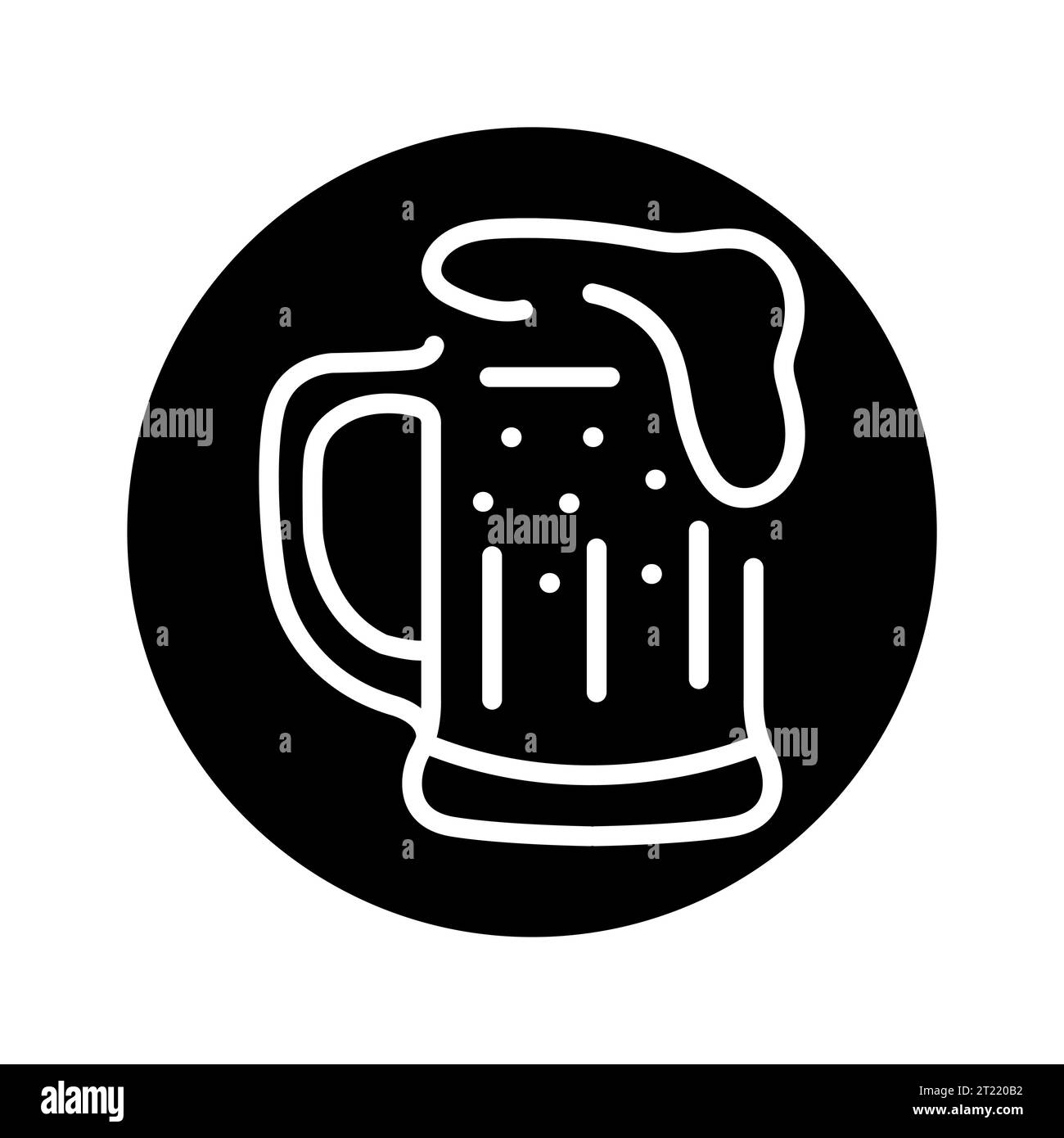 Glass of beer black line icon. Pictogram for web page, mobile app ...