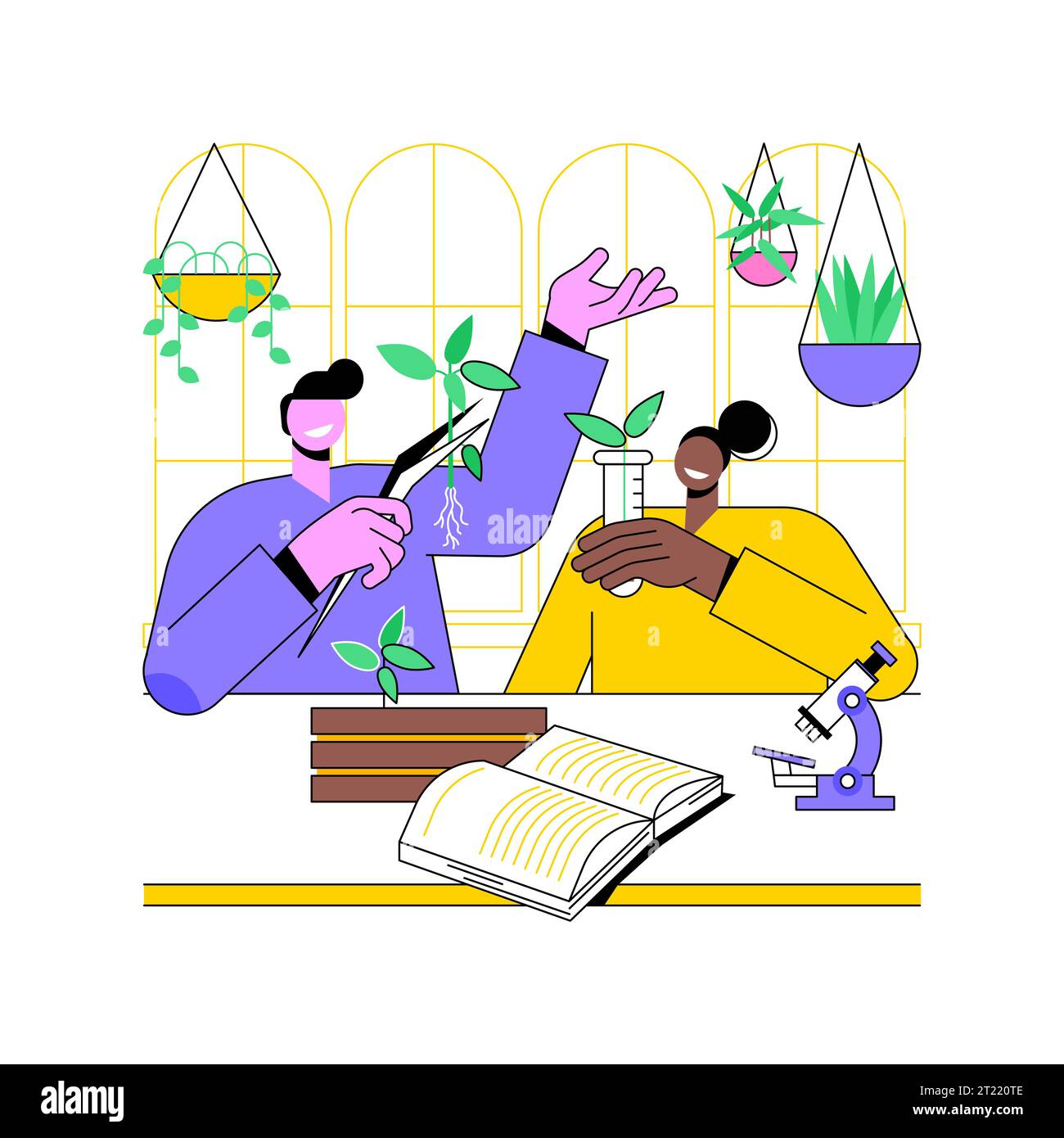 Plant science isolated cartoon vector illustrations. Plant science ...