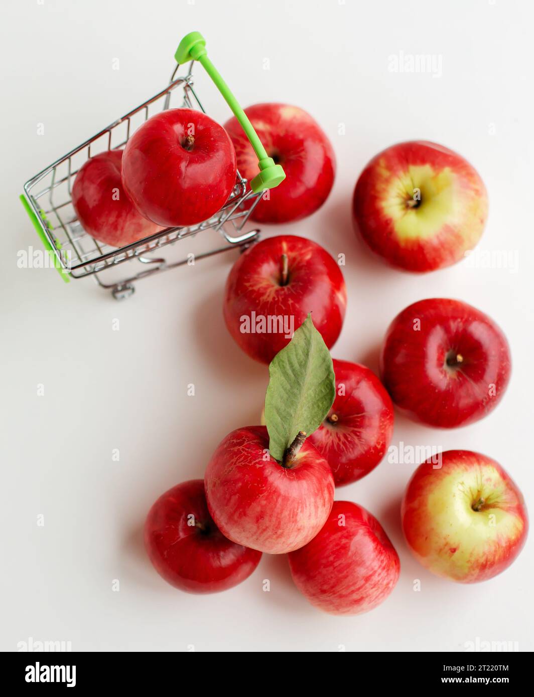 Autumn background. Harvesting apples. Concept of selling apples, top ...