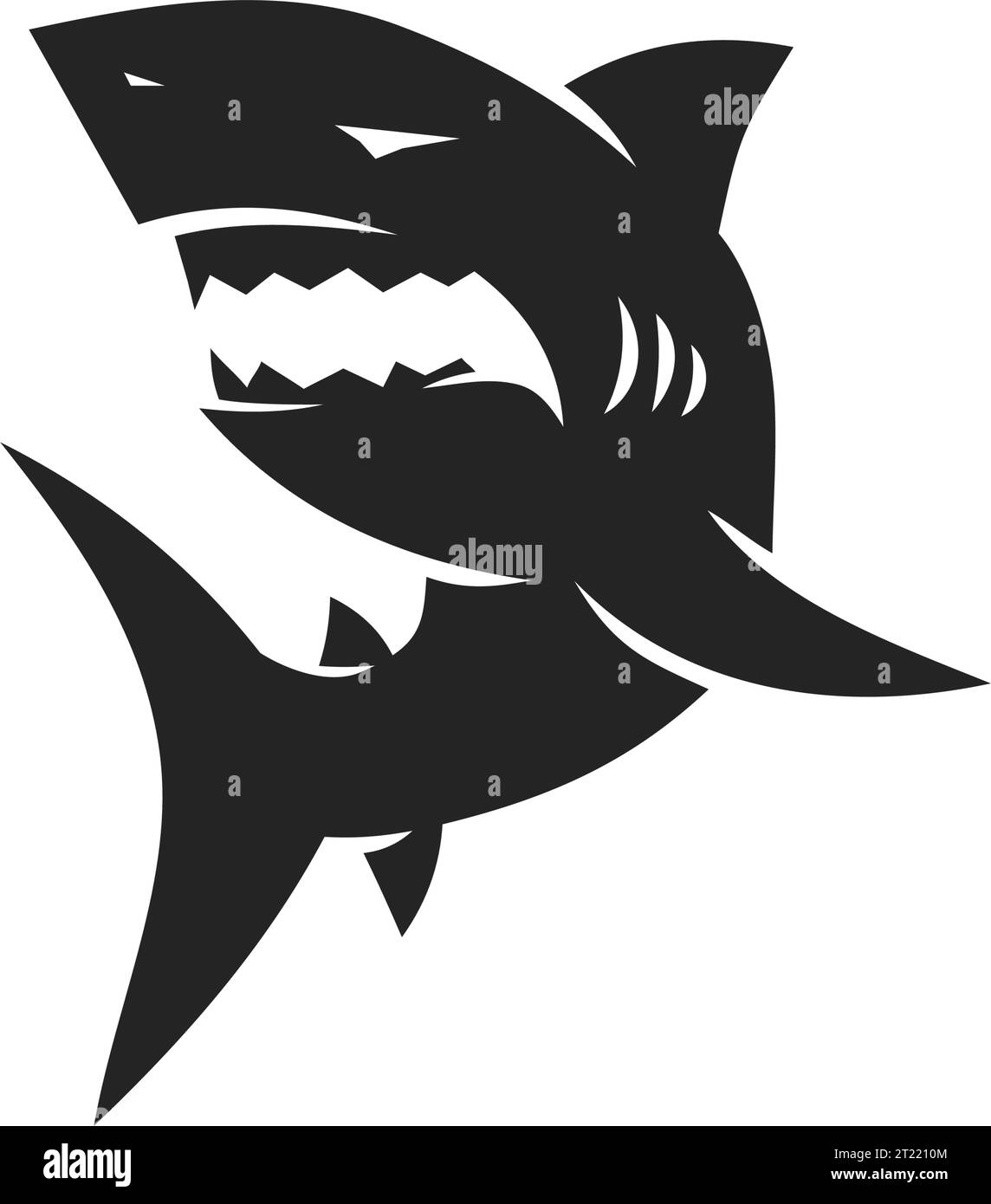 shark logo template Isolated. Brand Identity. Icon Abstract Vector ...
