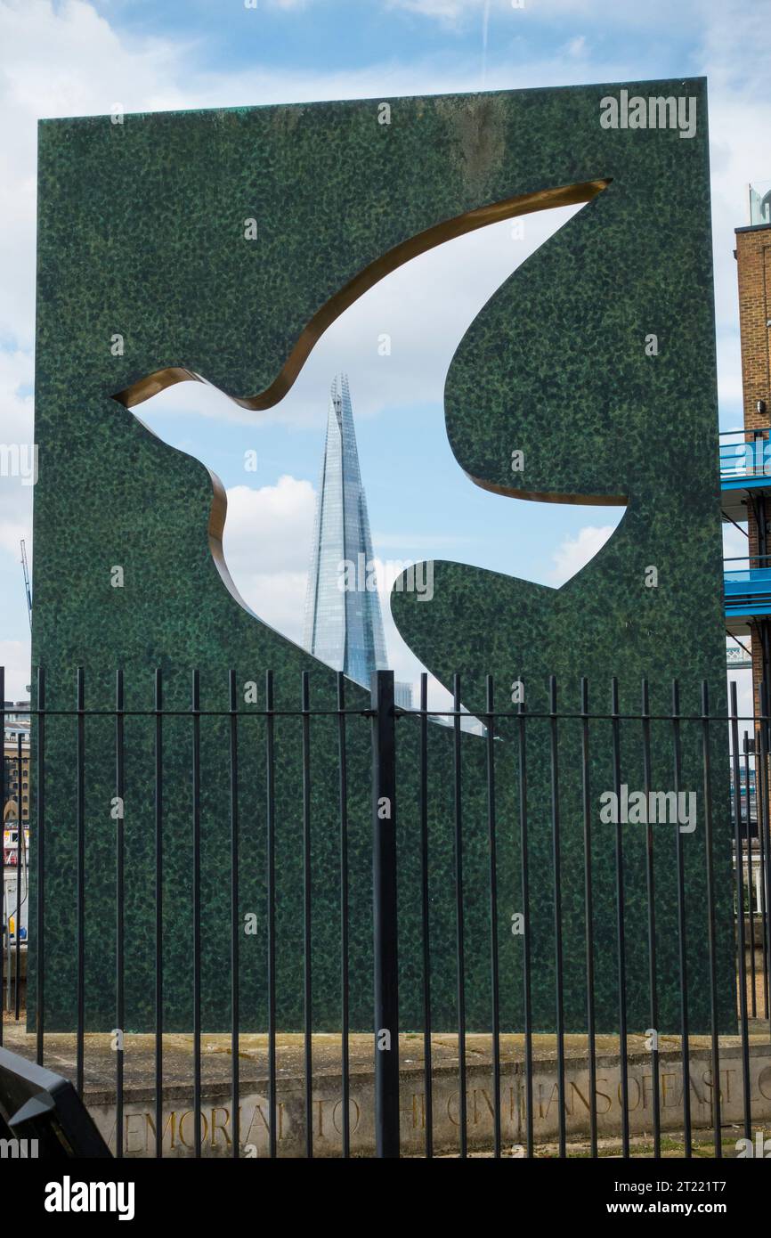 Memorial sculpture depicting a dove in the Hermitage Riverside Memorial ...