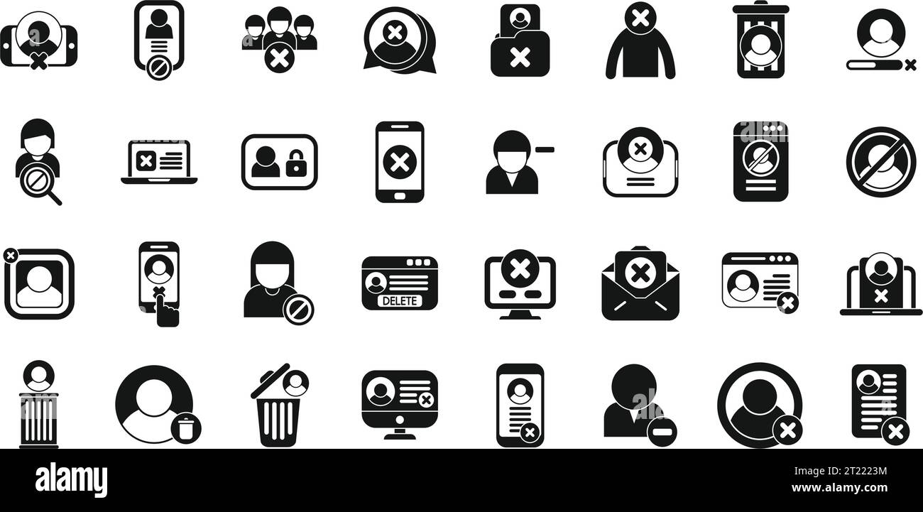 Deactivating account Stock Vector Images - Alamy