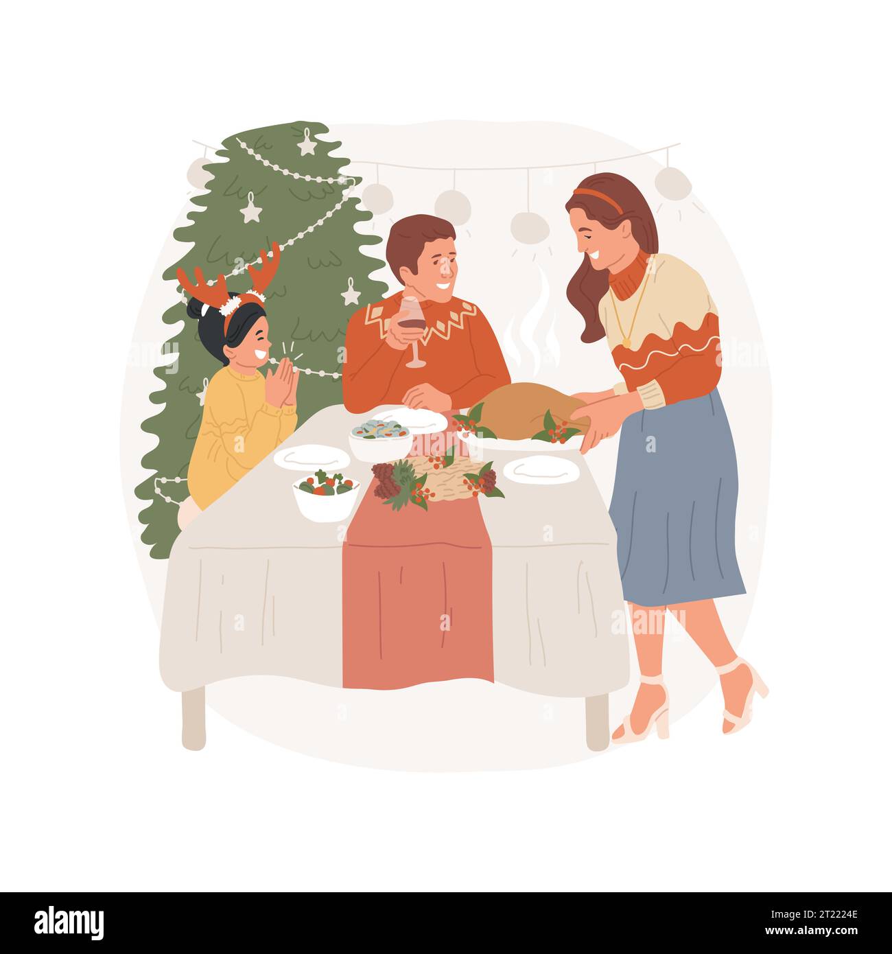 Beautiful festive serving Stock Vector Images - Alamy