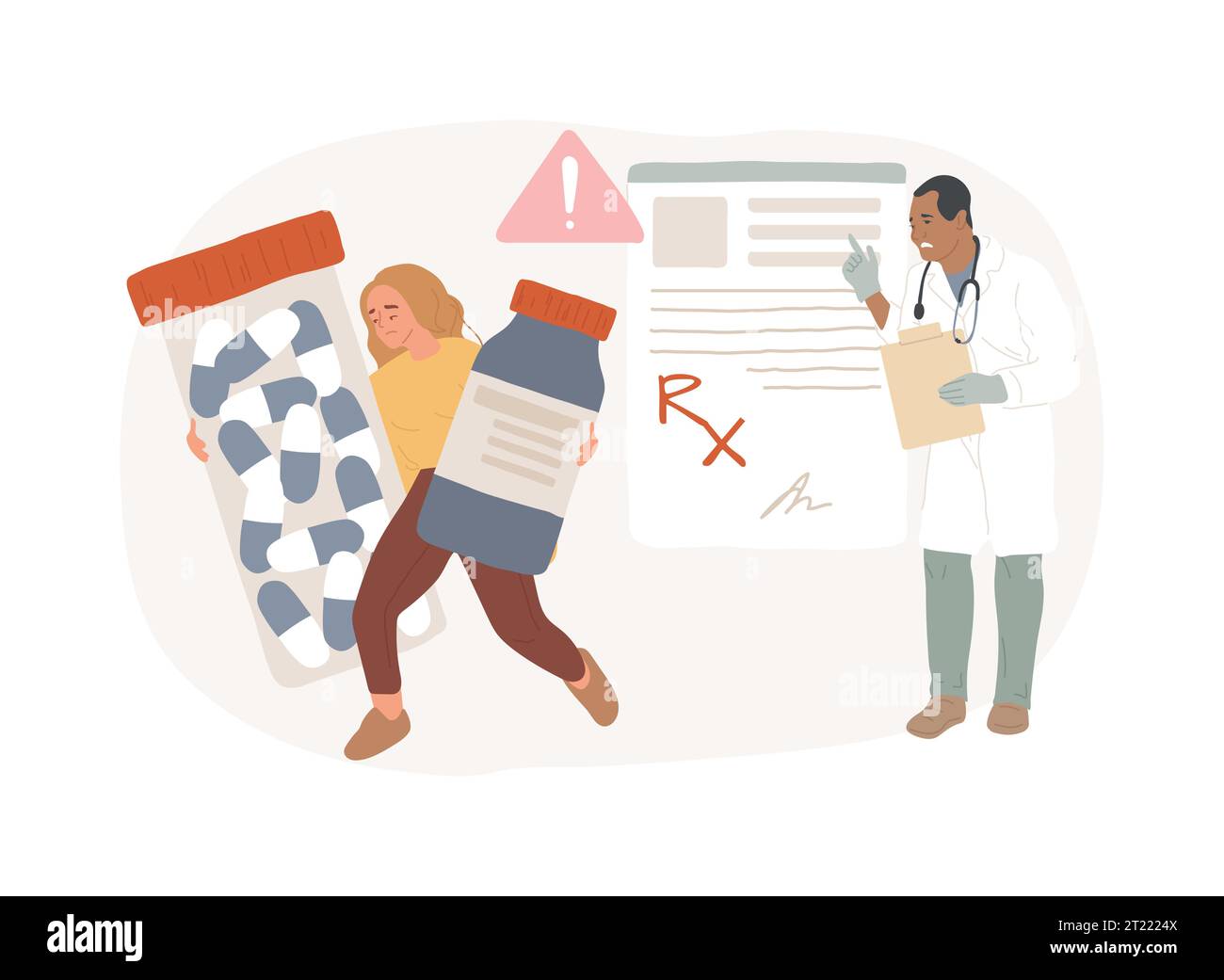 Prescription drug abuse isolated concept vector illustration ...