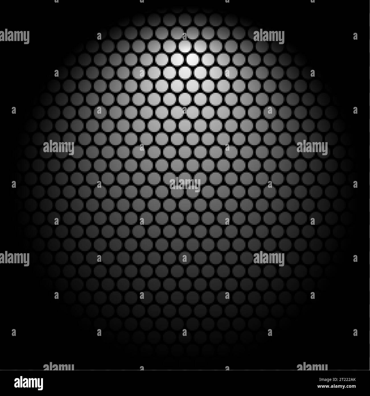 Abstract Dark Metal Cell Background with Light Effect. Perforated ...