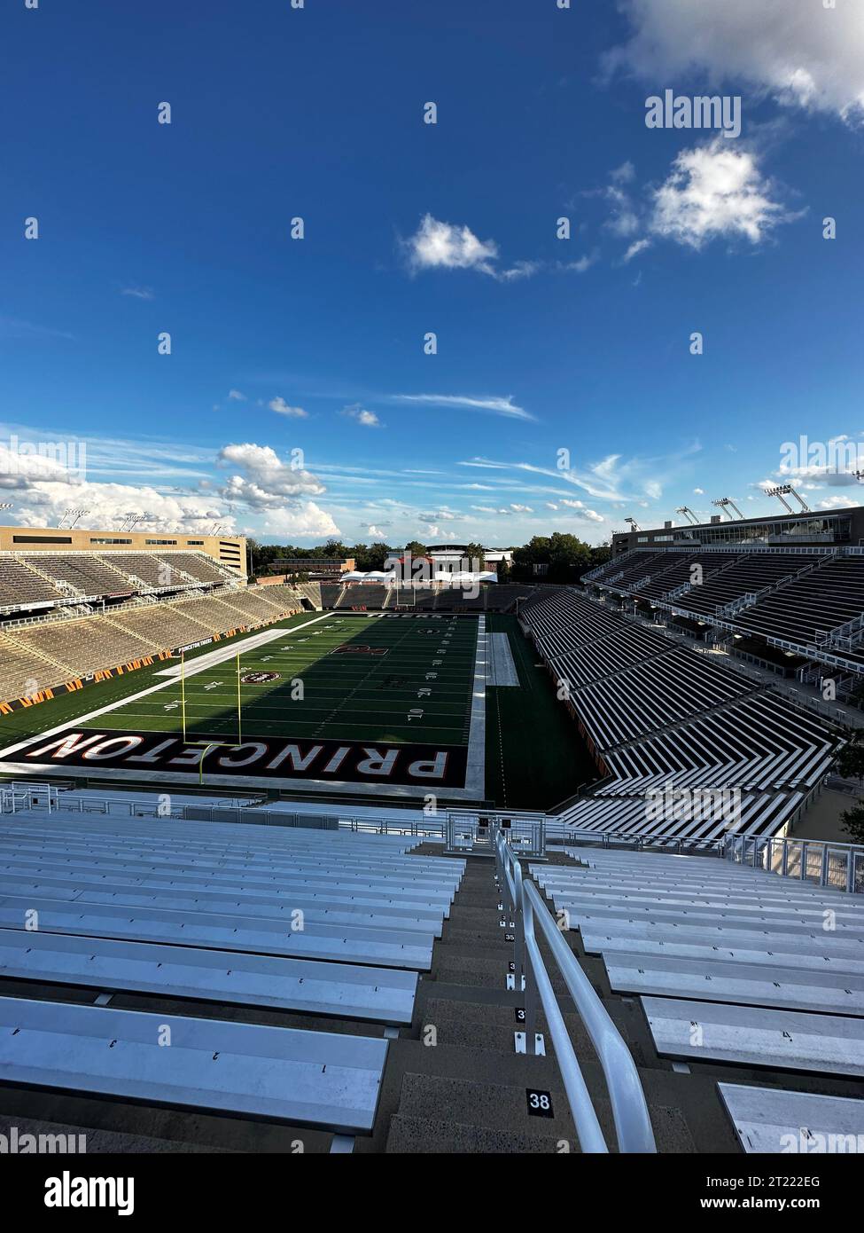 A vertical of a large sports stadium, with empty seats Stock Photo - Alamy