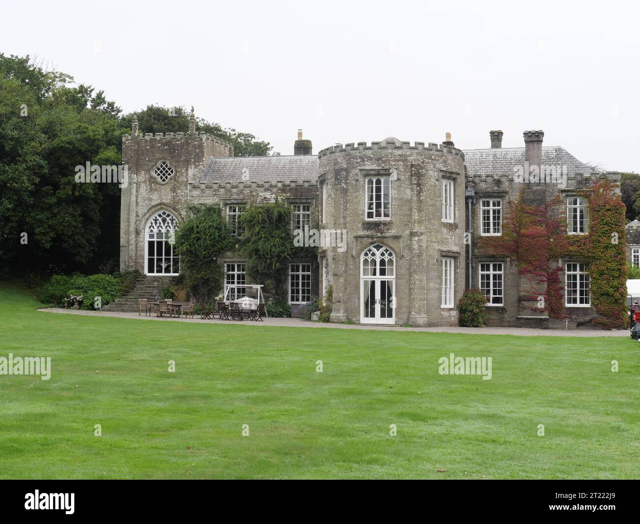 The old manor house in Prideaux Place, Padstow, Cornwall, England Stock ...