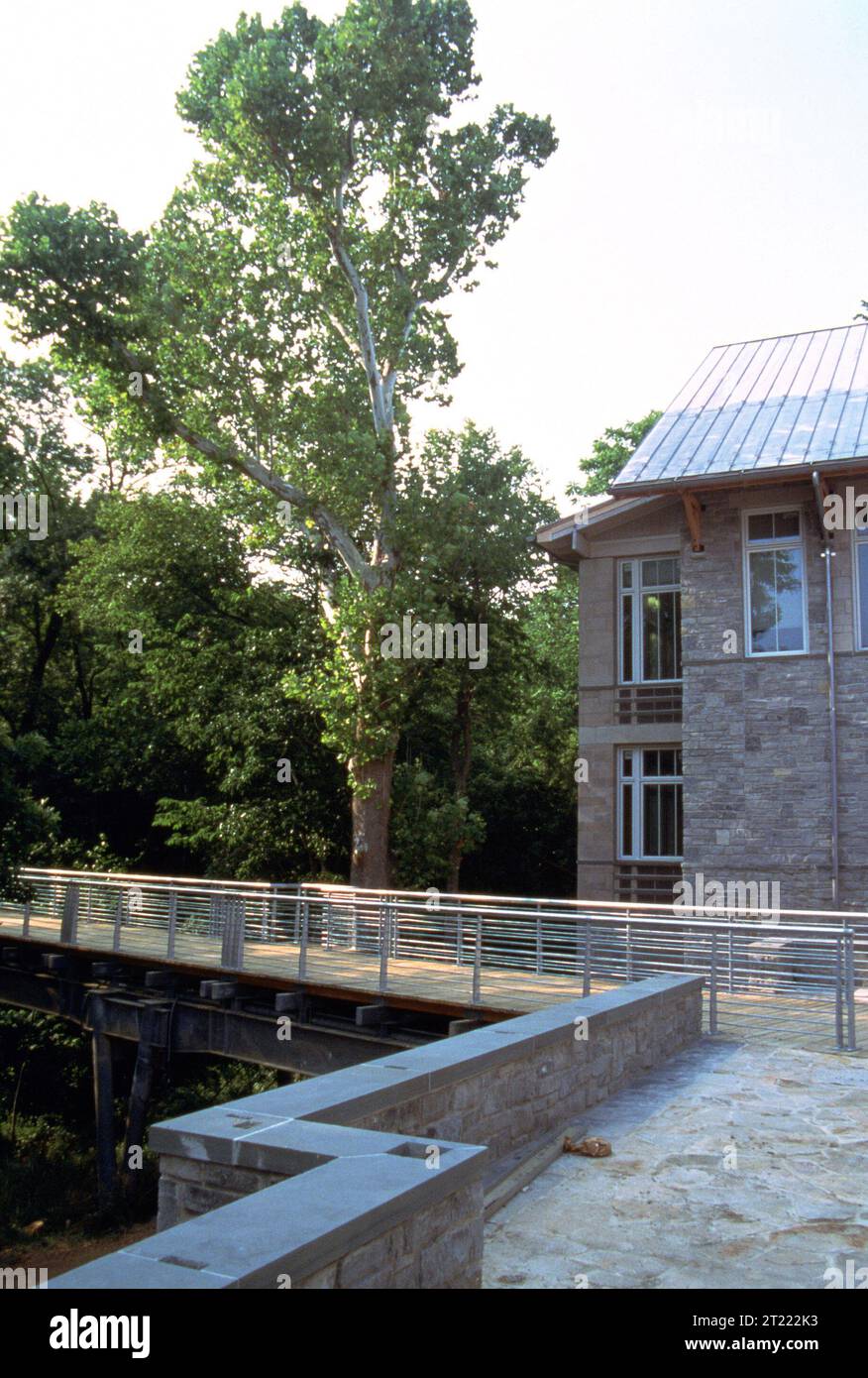 The beginning of the bridge and walkway coming from the Commons ...