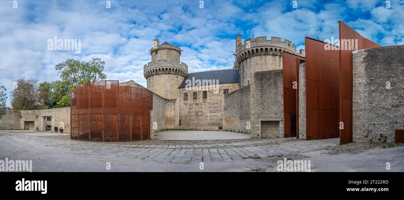 View of the ramparts of the Castle of the Dukes of Alençon from the ...