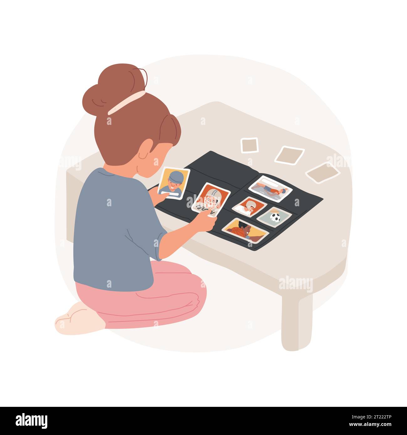 Cards isolated cartoon vector illustration. Kid with variety of sport ...