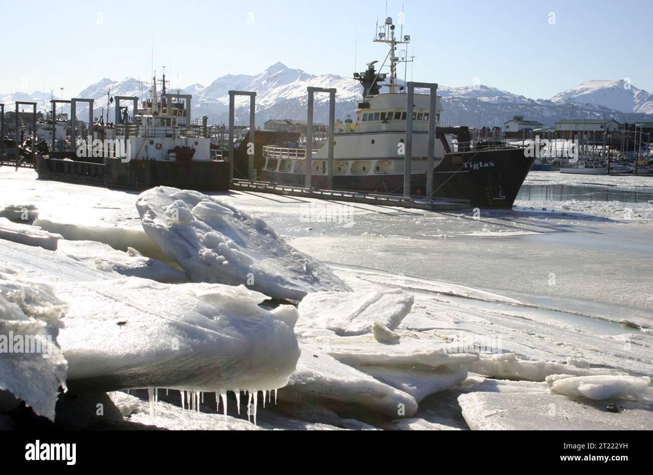 The M/V Tiglax, a research and transport vessel of the Alaska Maritime ...