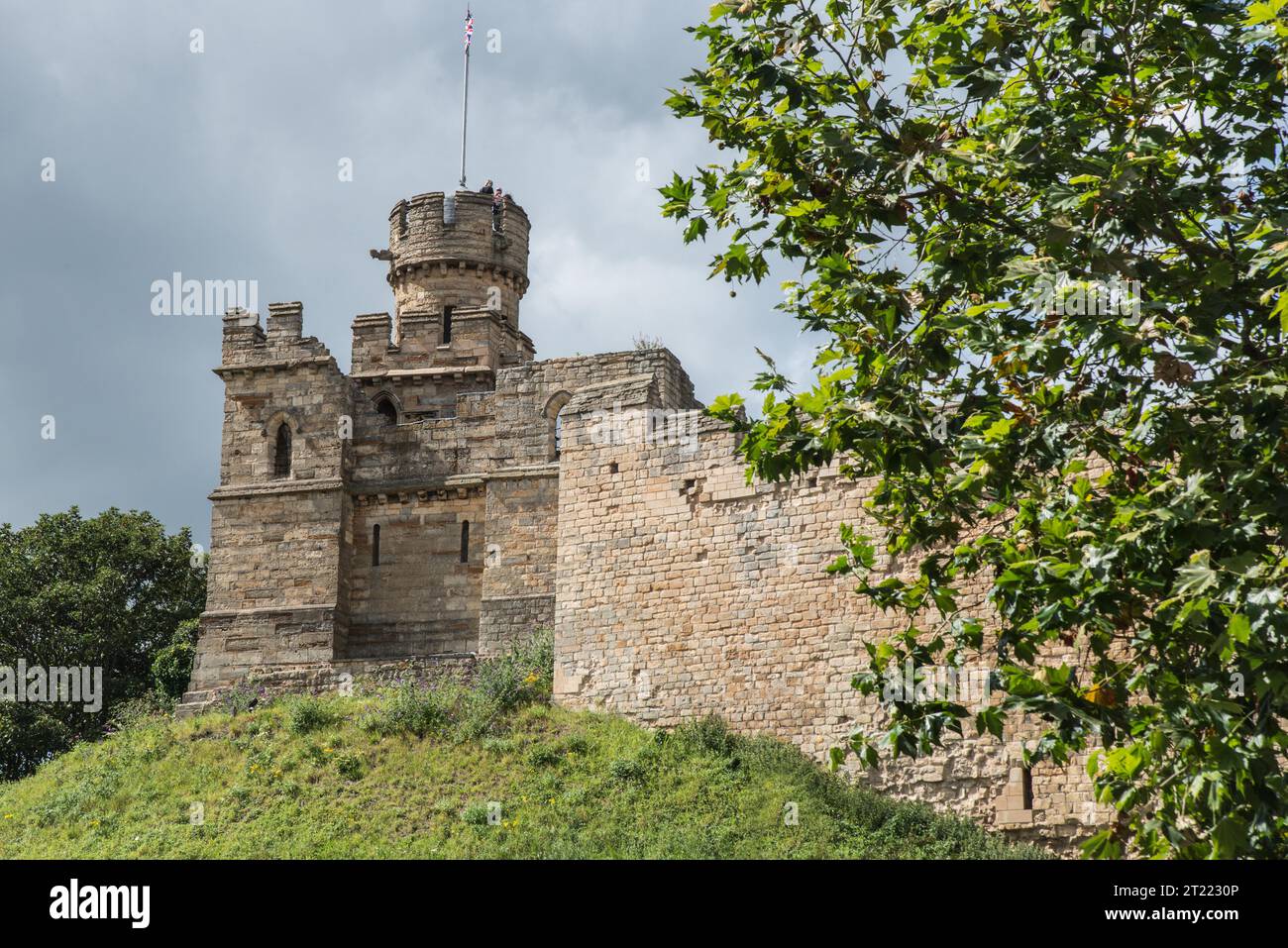 The observatory tower situated on a motte on the south east corner of ...
