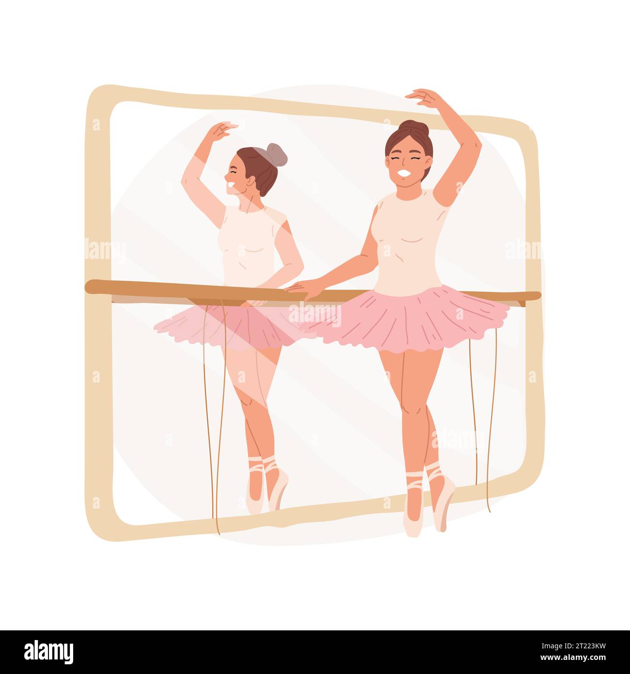 Ballet isolated cartoon vector illustration. Ballerina in pointe ...