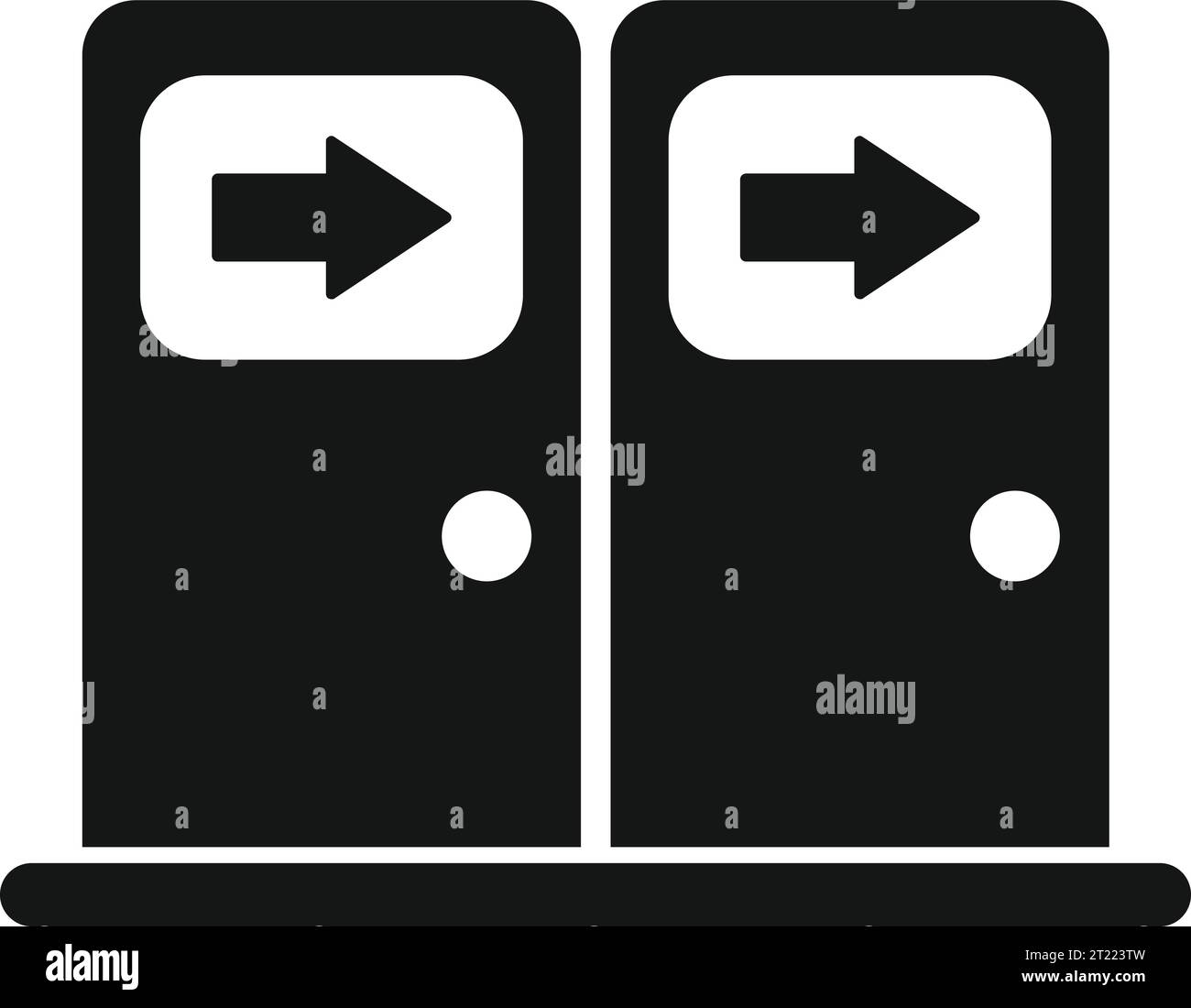 Emergency doors icon simple vector. Gate hand. Safety case Stock Vector ...