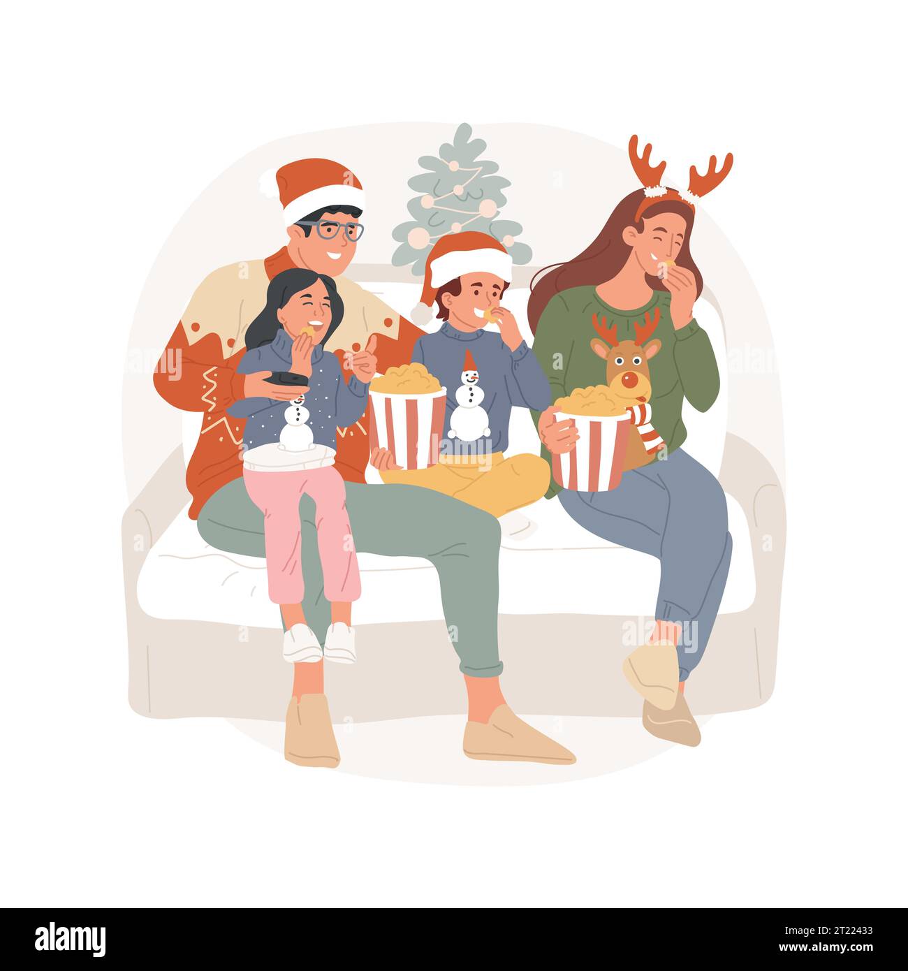 Happy time isolated cartoon vector illustration. Happy family in ...