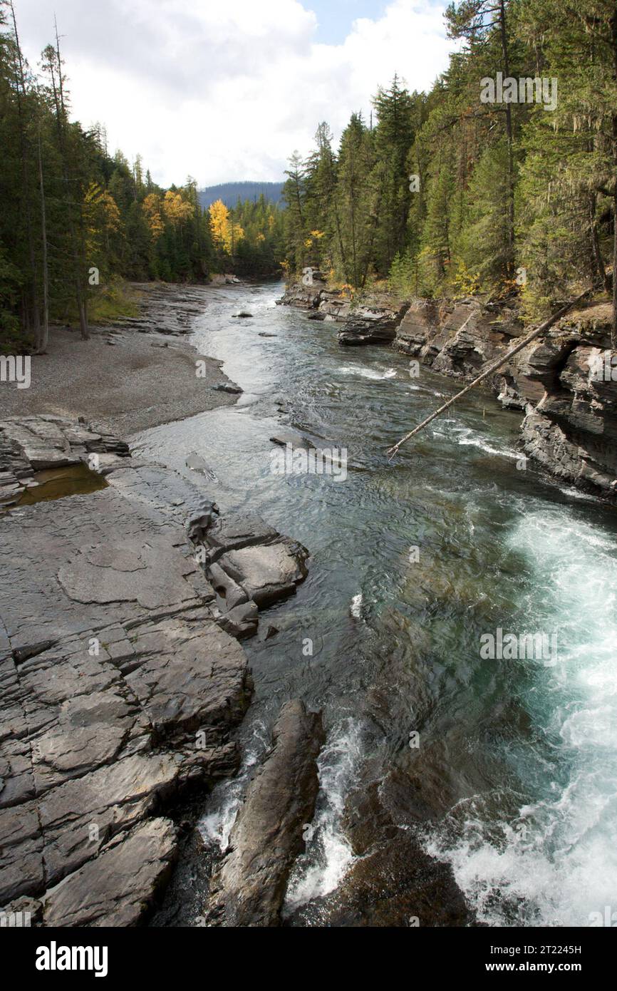 North Fork of Flathead River, MT. Subjects: Rivers and streams; Scenics ...
