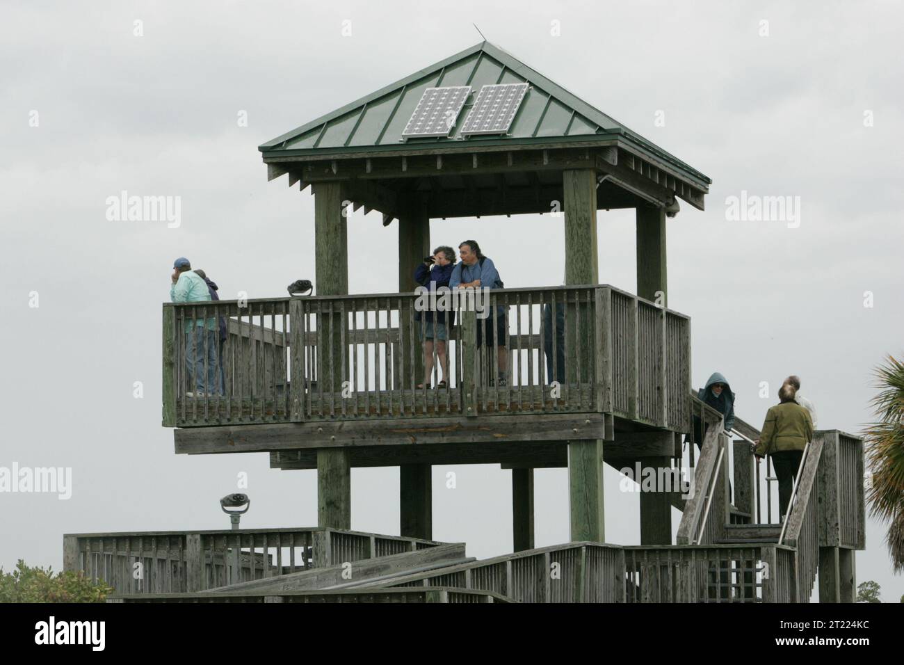 This observation tower located on Wildlife Drive offers visitors a ...