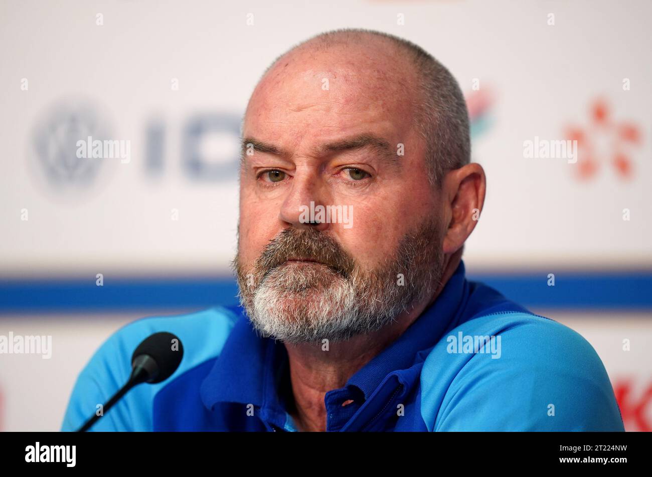 Scotland manager Steve Clarke during a press conference at the Stade ...