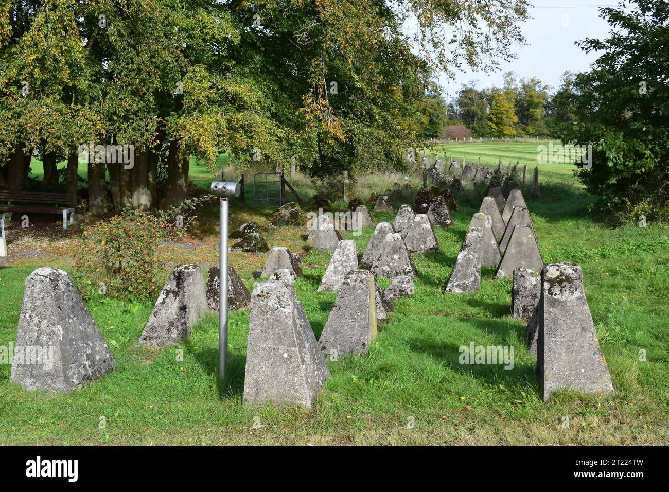 Westwall Anti-Tank Barriers from WW2 Stock Photo - Alamy