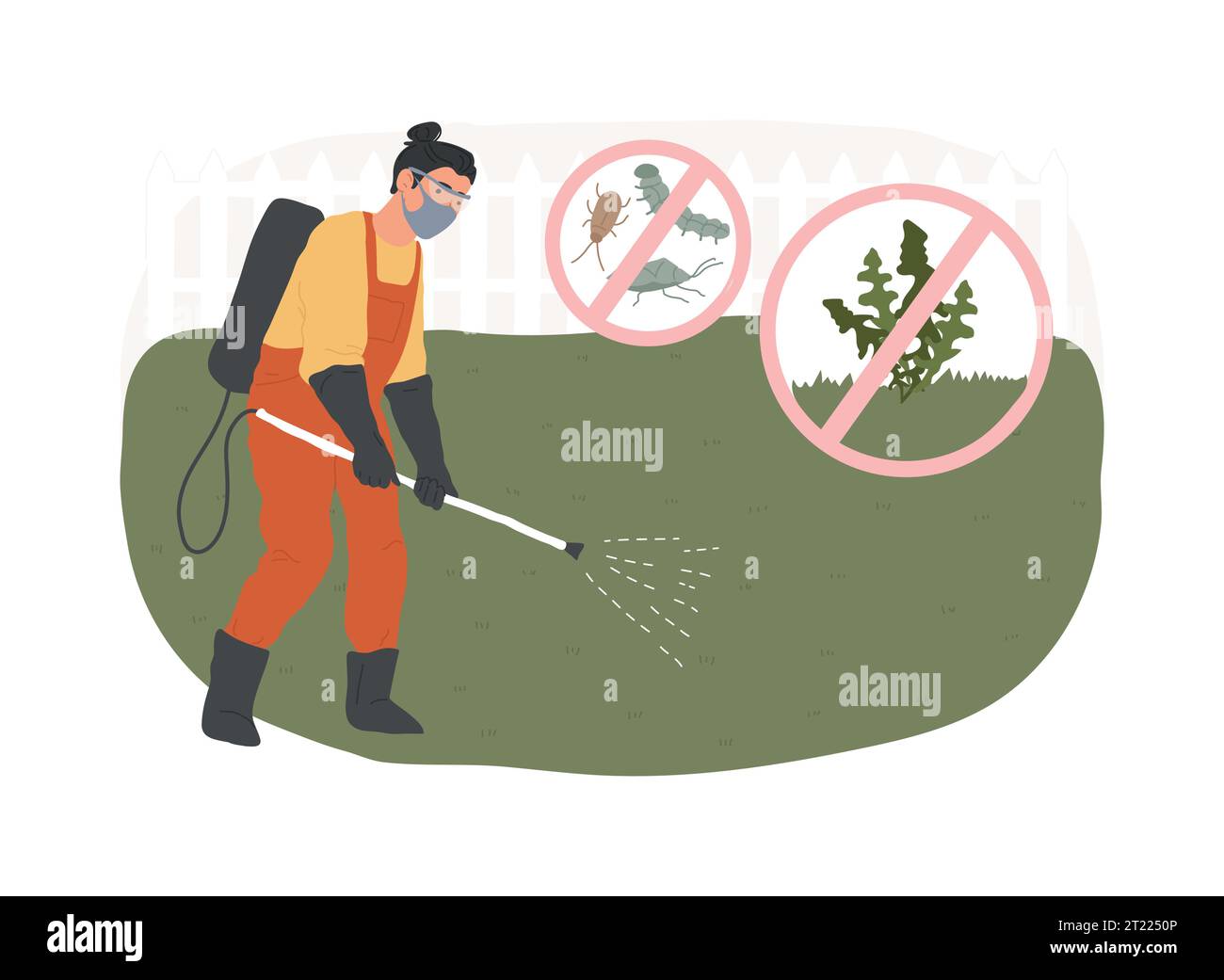 Weed control isolated concept vector illustration. Gardening ...