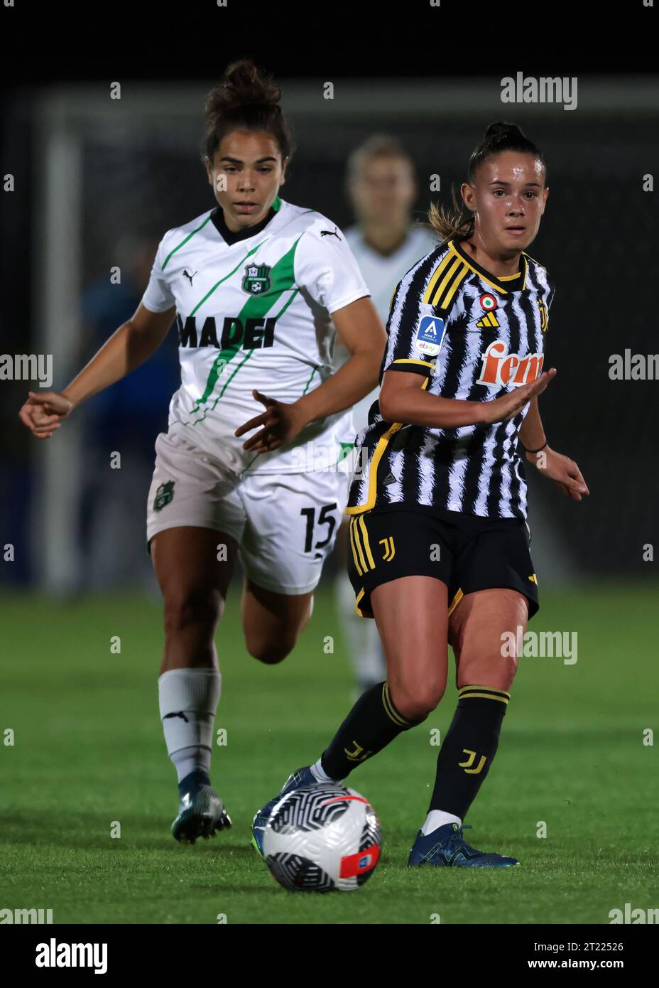 Biella, Italy. 15th Oct, 2023. Maelle Garbino of Juventus passes the ...