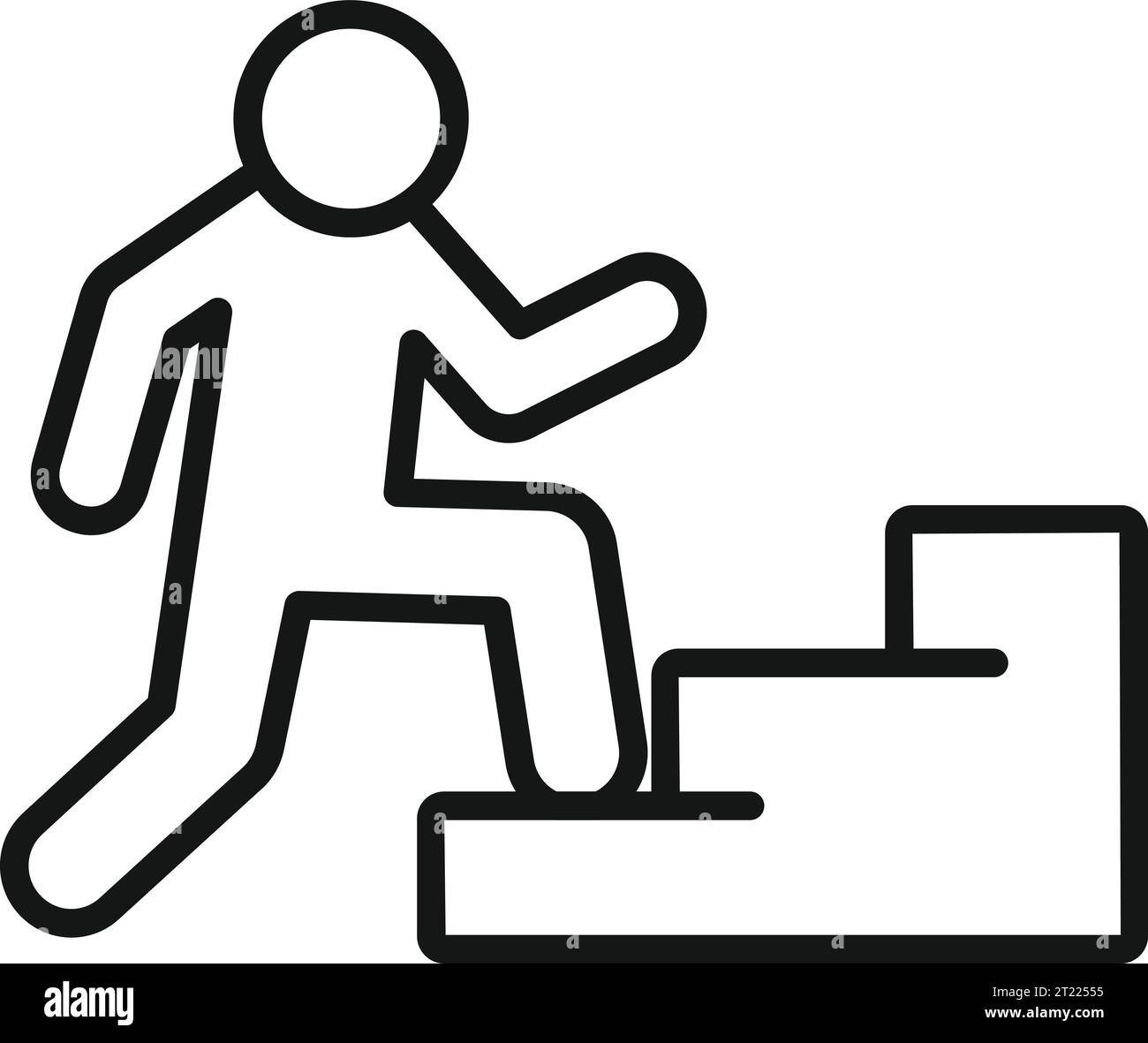 Person exit run icon outline vector. Help fire. Work staircase Stock ...