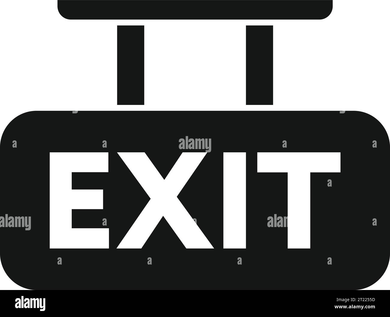 Exit wall sign icon simple vector. Stair escape. Person evacuation ...