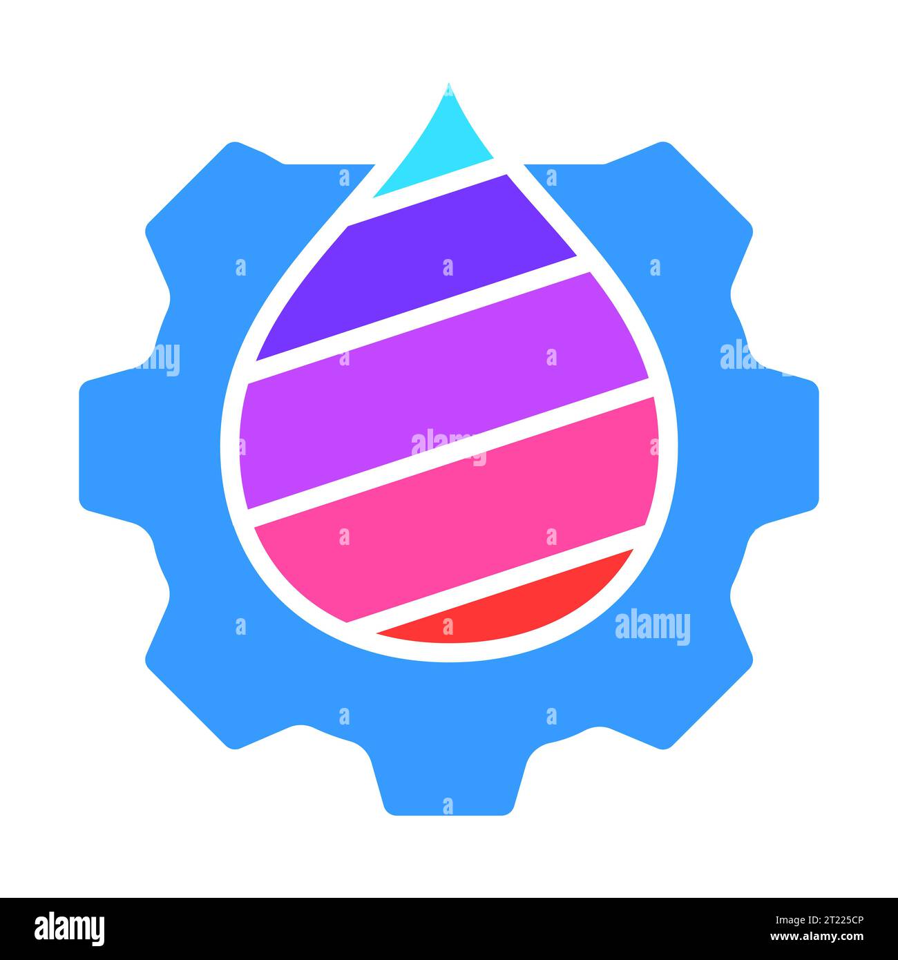 Gradient with gear line icon. Photo and video editing, retouching ...