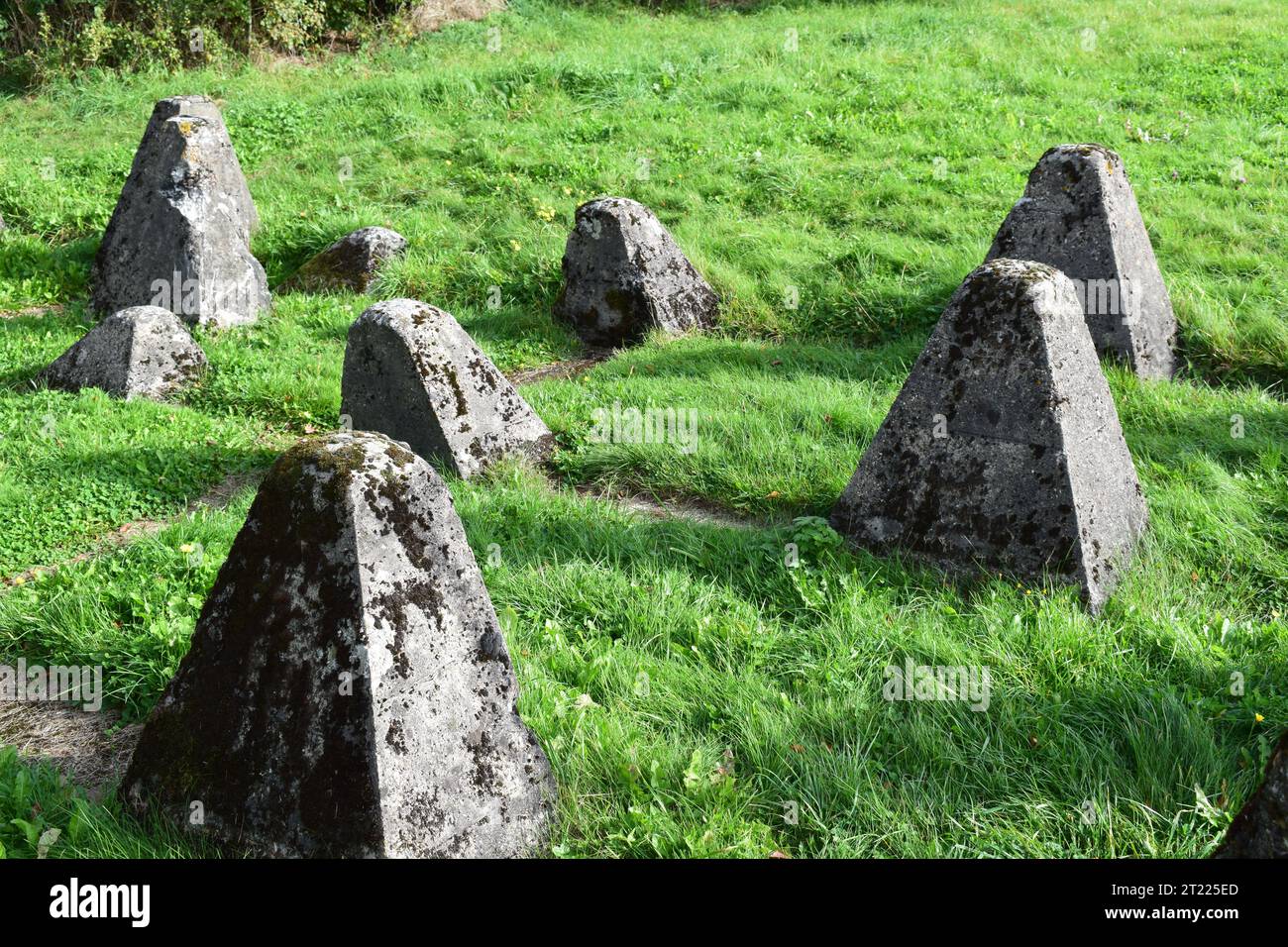 Westwall Anti-Tank Barriers from WW2 Stock Photo - Alamy