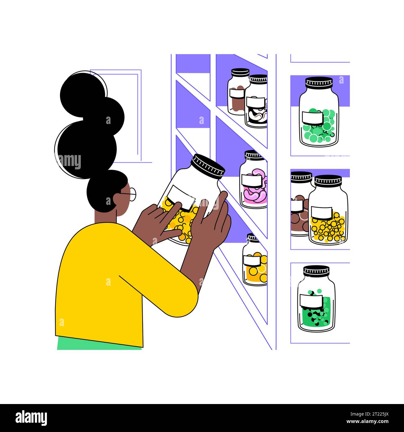 Seed bank isolated cartoon vector illustrations. Farmer holding seed ...