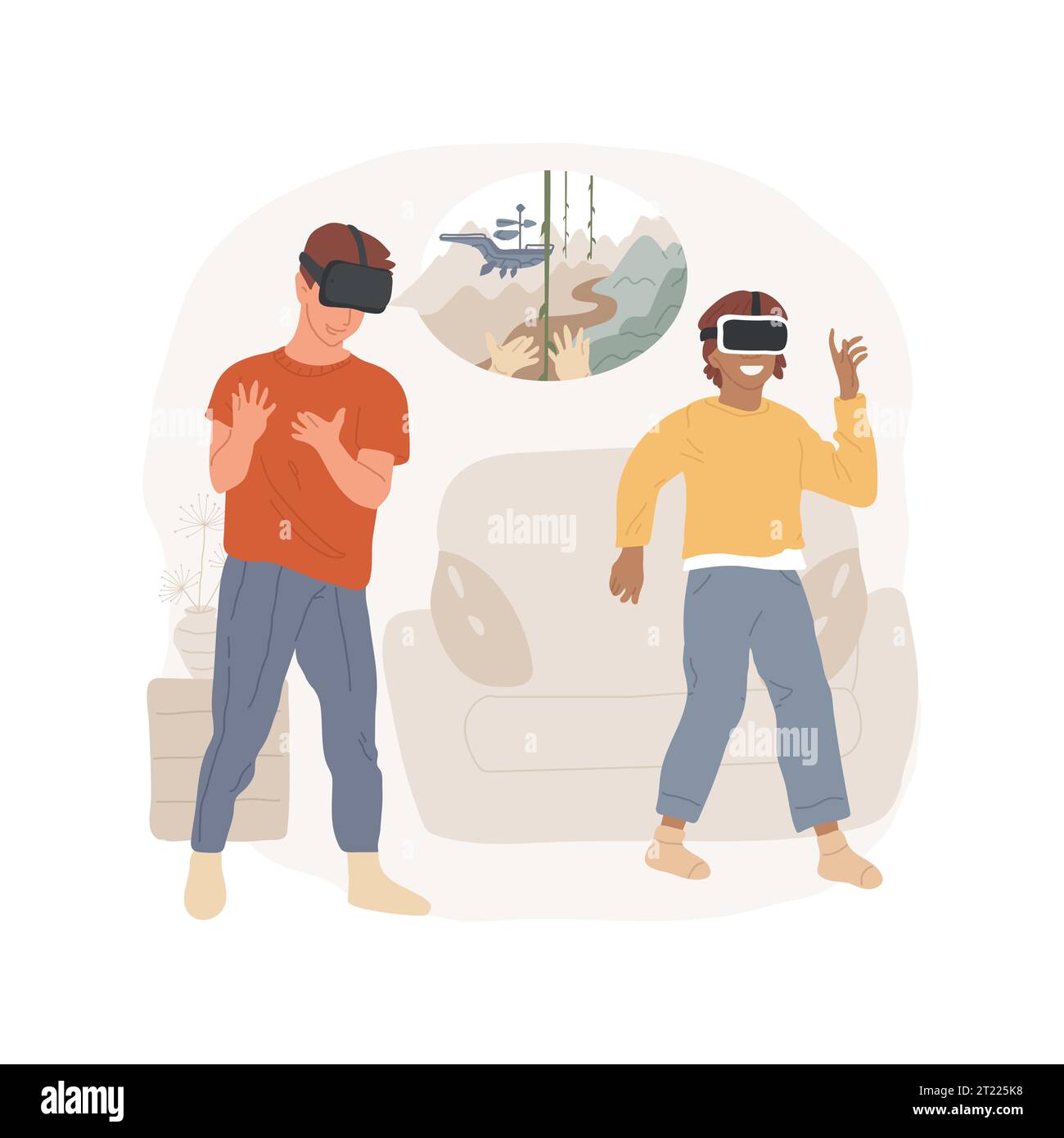 Adventure isolated cartoon vector illustration. Teenage boys wearing ...